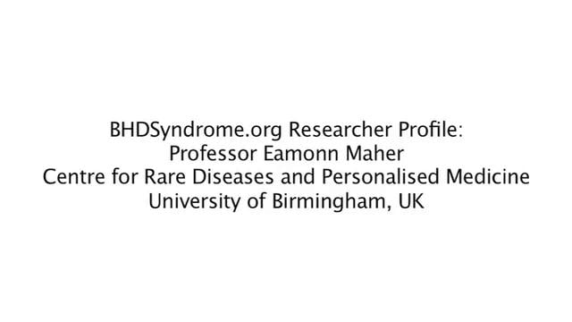 Interview with Professor Eamonn R. Maher on Vimeo