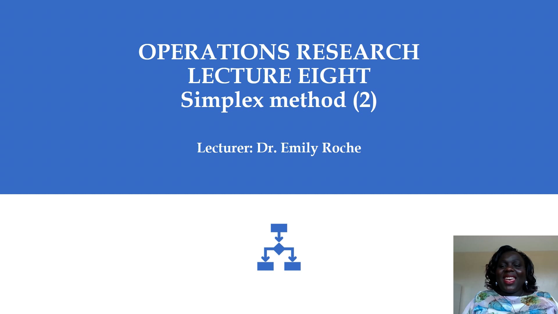 Operations Research Lecture 8 - Simplex method (2) on Vimeo