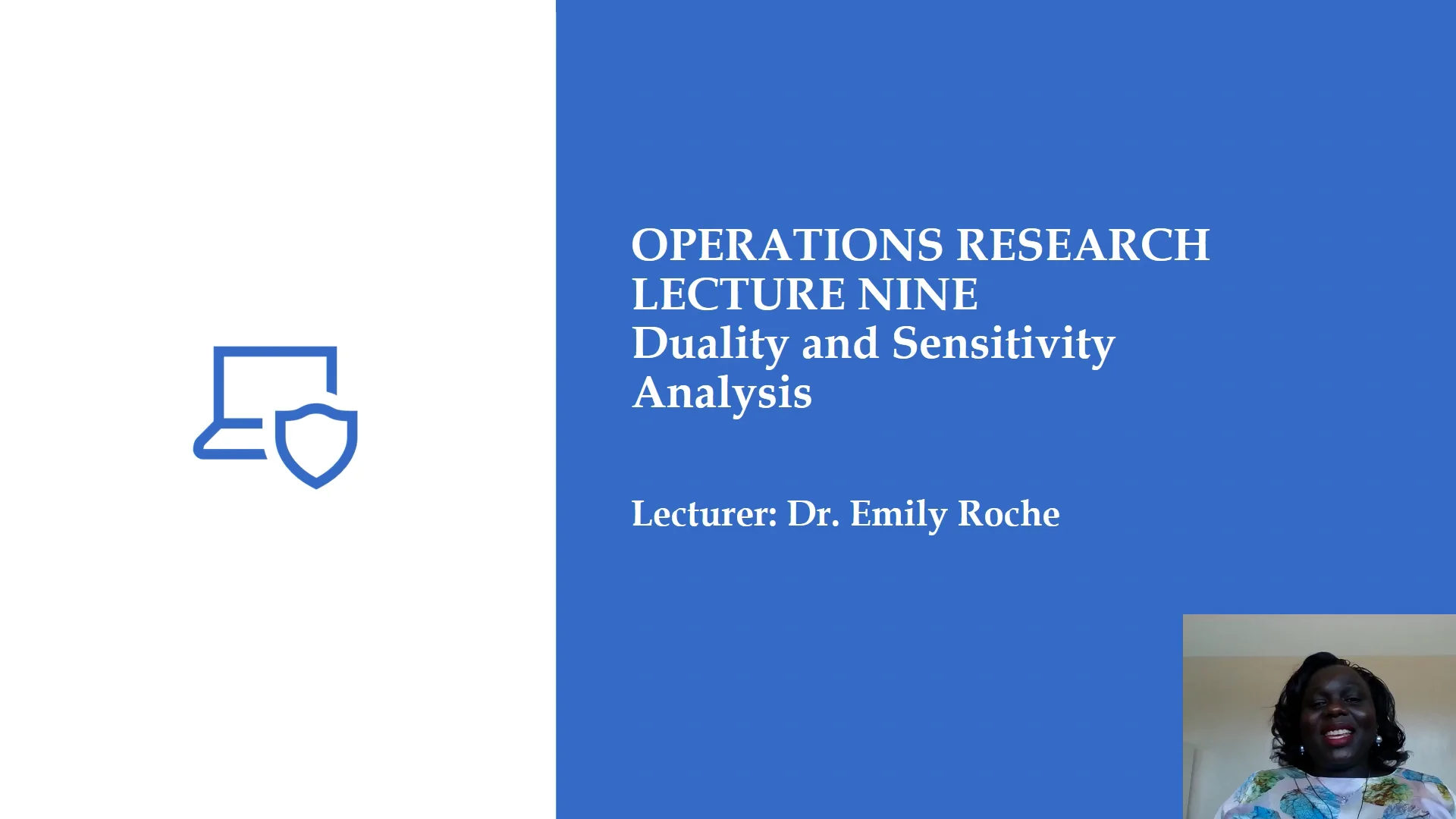 Operations Research Lecture 9 - Duality and Sensitivity Analysis on Vimeo
