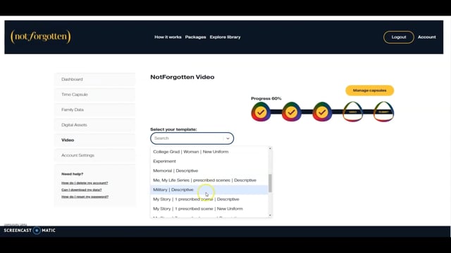 Writing Scripts and Using the Teleprompter - Demo | Not Forgotten