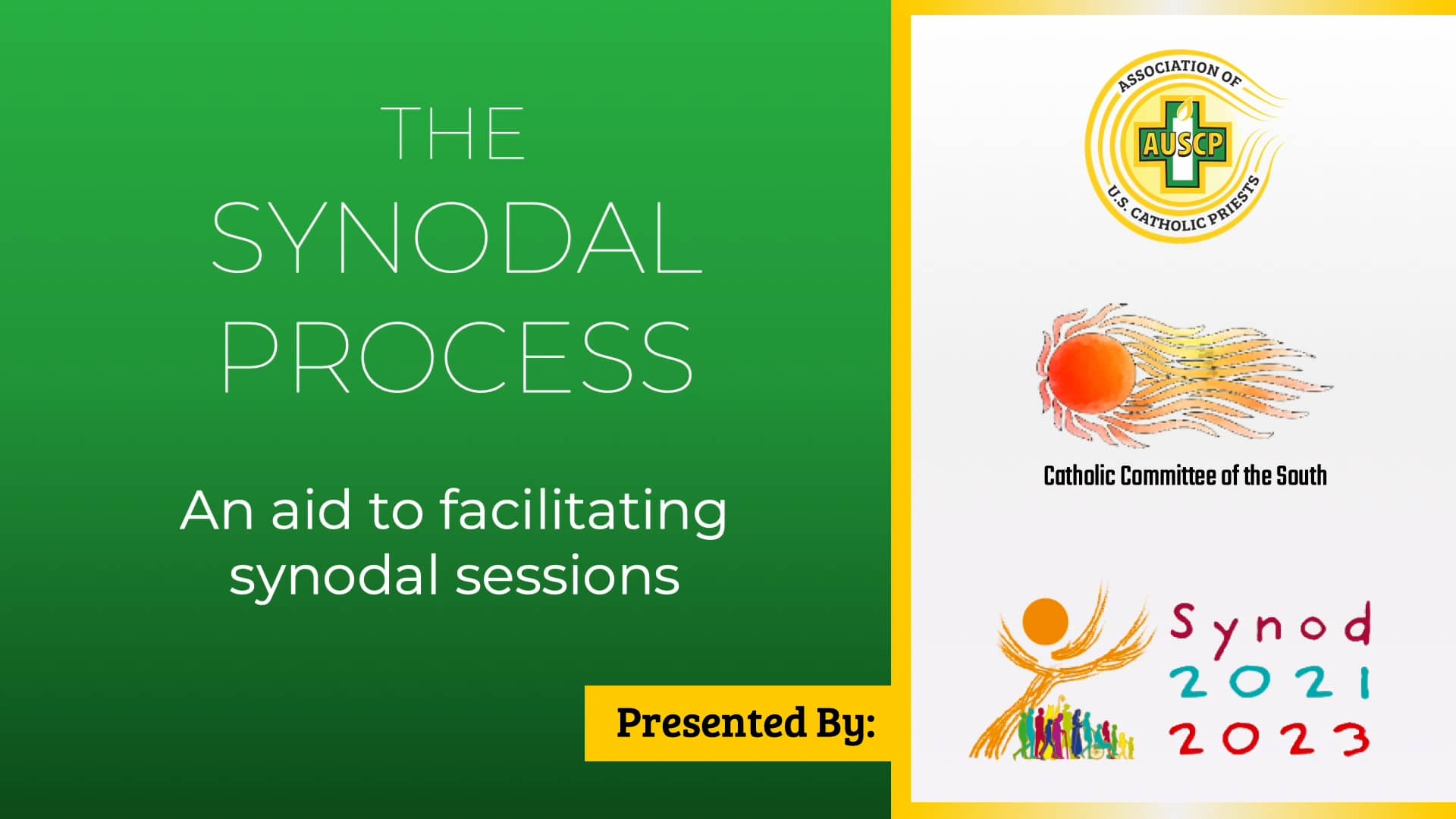 The Synodal Process: An Aid to Facilitating Synodal Sessions on Vimeo