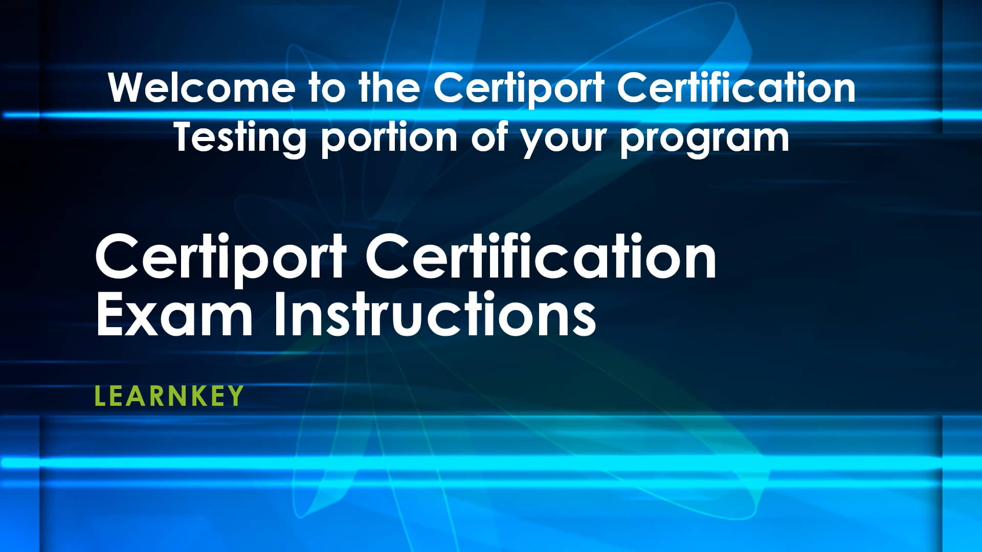 LearnKey: Certiport Exam Instructions on Vimeo
