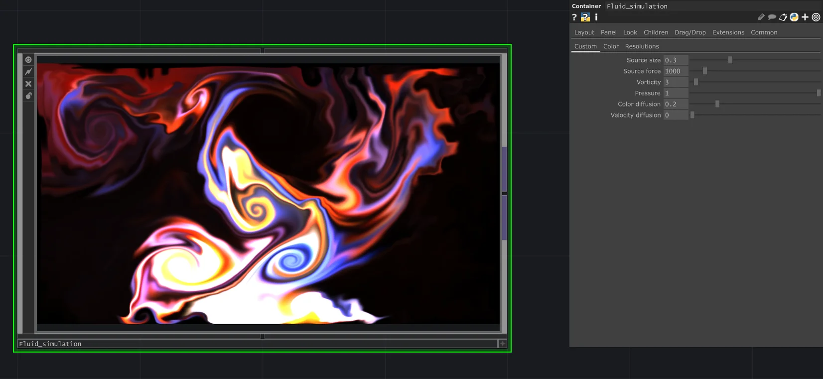 Fluid simulation overview [TouchDesigner] on Vimeo