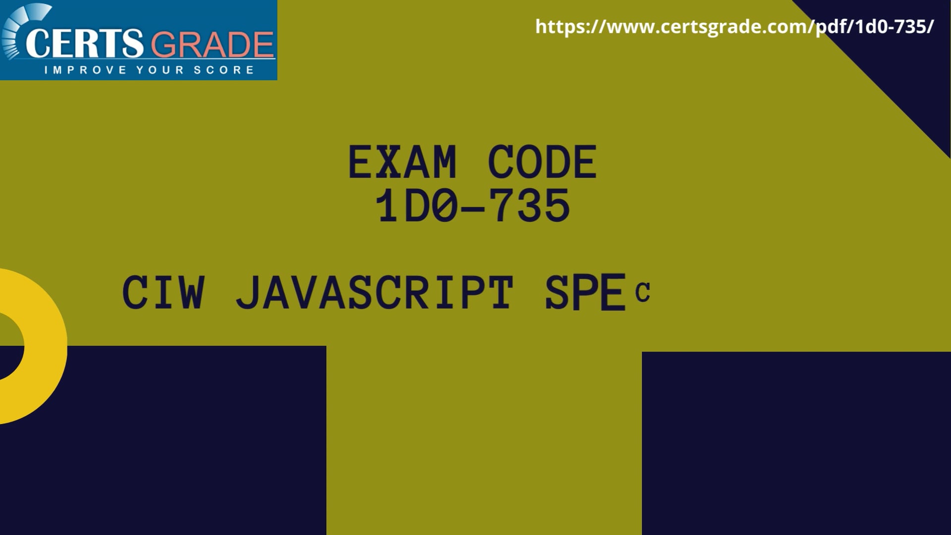 1D0-735 CIW JavaScript Specialist Study Kit by CertsGrade on Vimeo