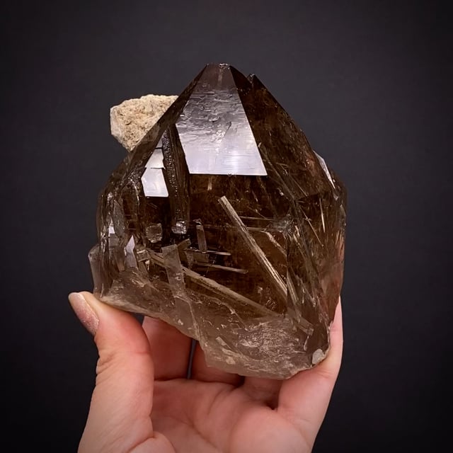 Quartz with Anhydrite Tube inclusions - QTZ22-16 - Grimsel ...