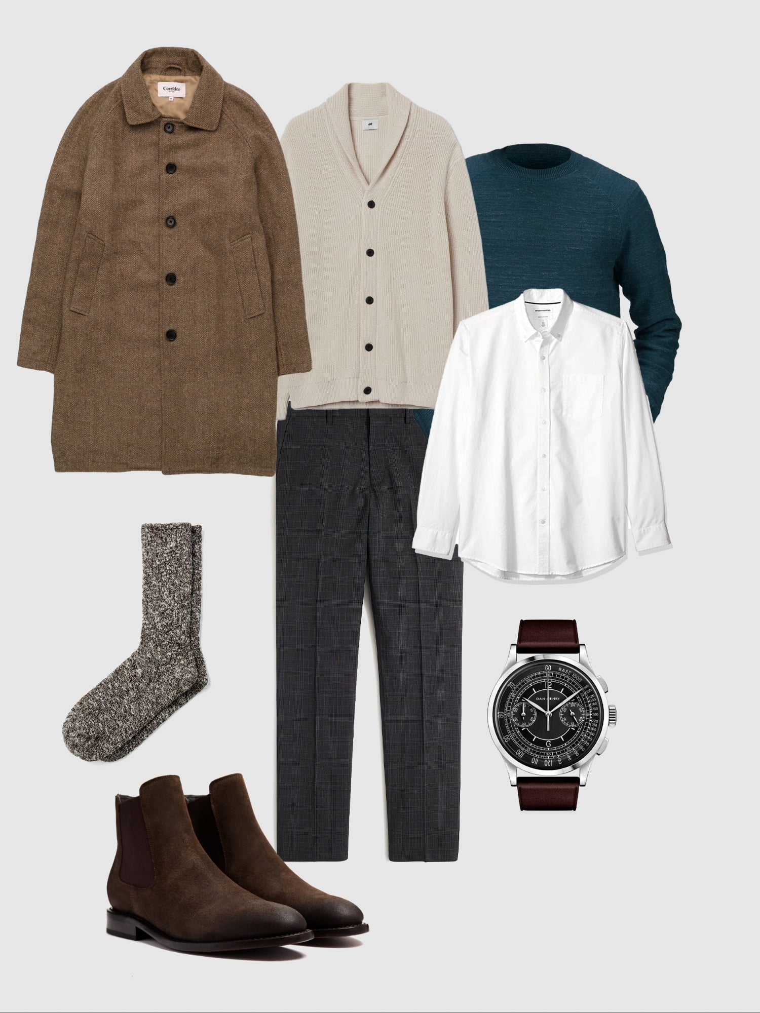 A men's winter outfit with color changing sweater on Vimeo