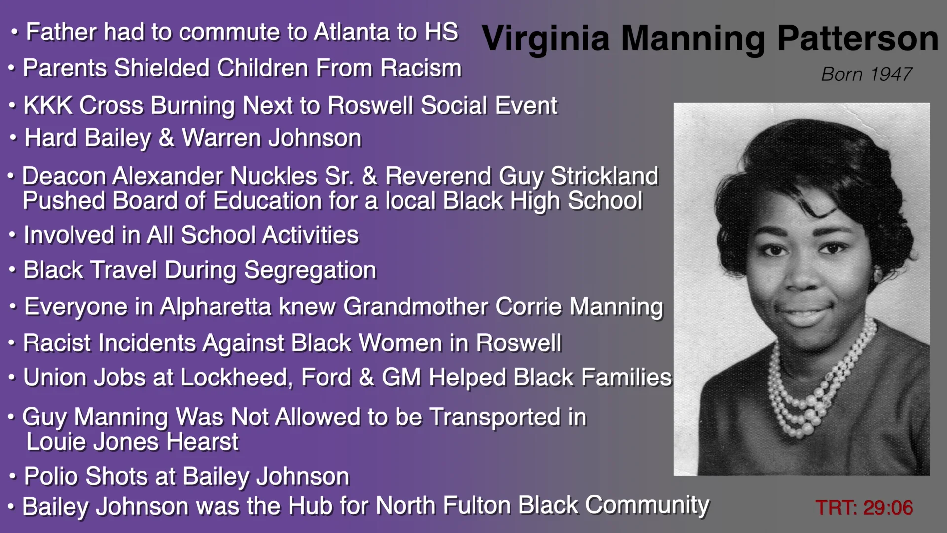 Alpharetta Stories Project - Virginia Manning Patterson on Vimeo