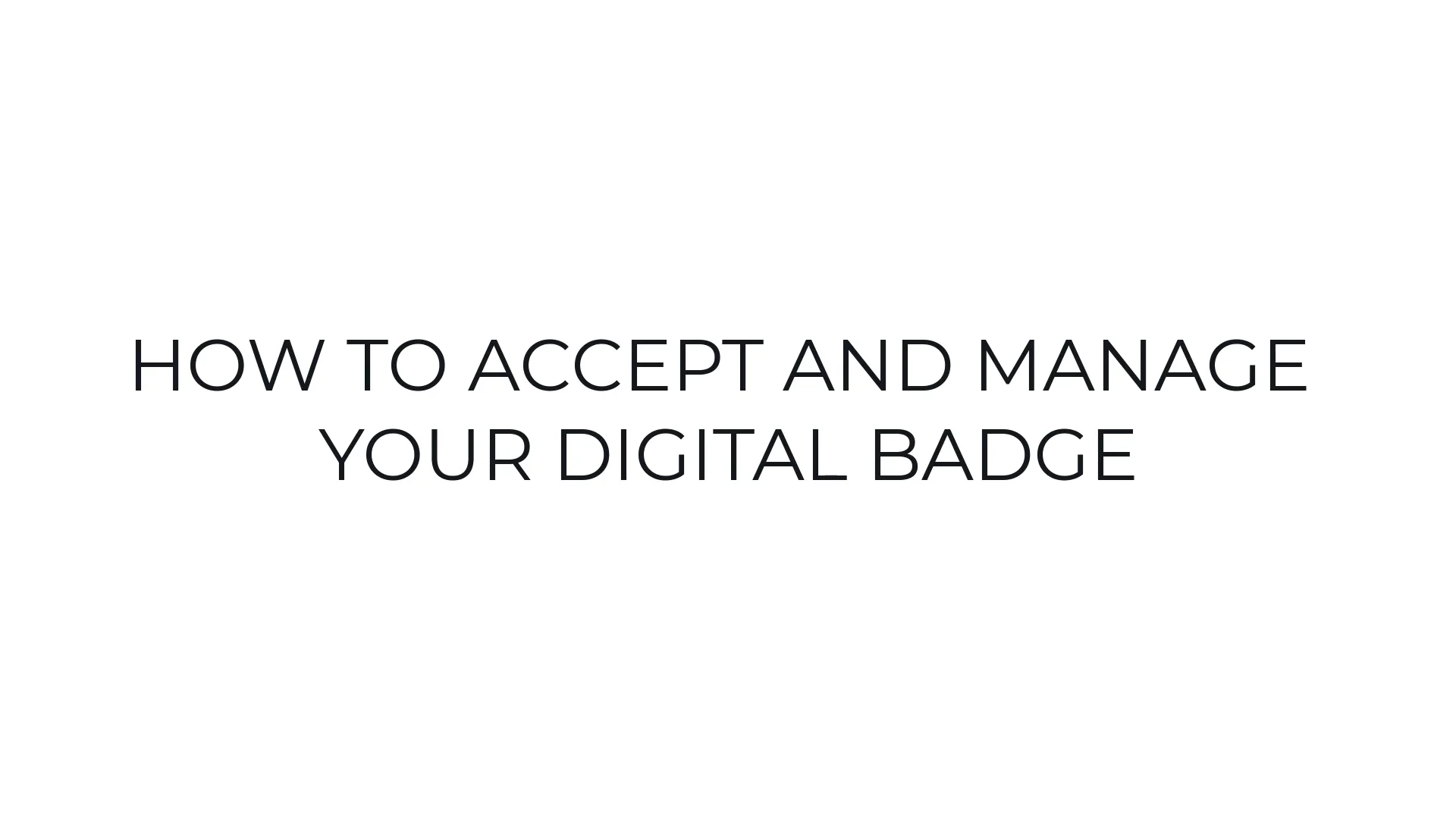 How to Accept and Manage Your Digital Badge on Vimeo