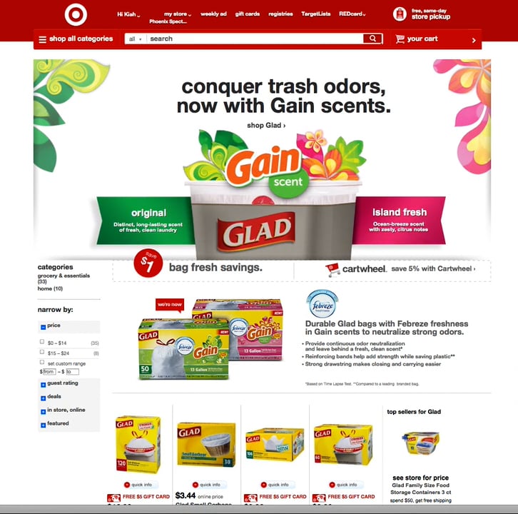 Glad with Gain Target Page on Vimeo