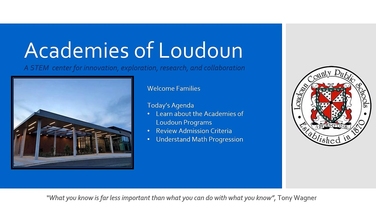 Academies of Loudoun Overview for 5th Grade Families on Vimeo