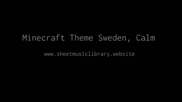 Minecraft Theme (Sweden, Calm) Easy Piano solo with sheet music on Vimeo