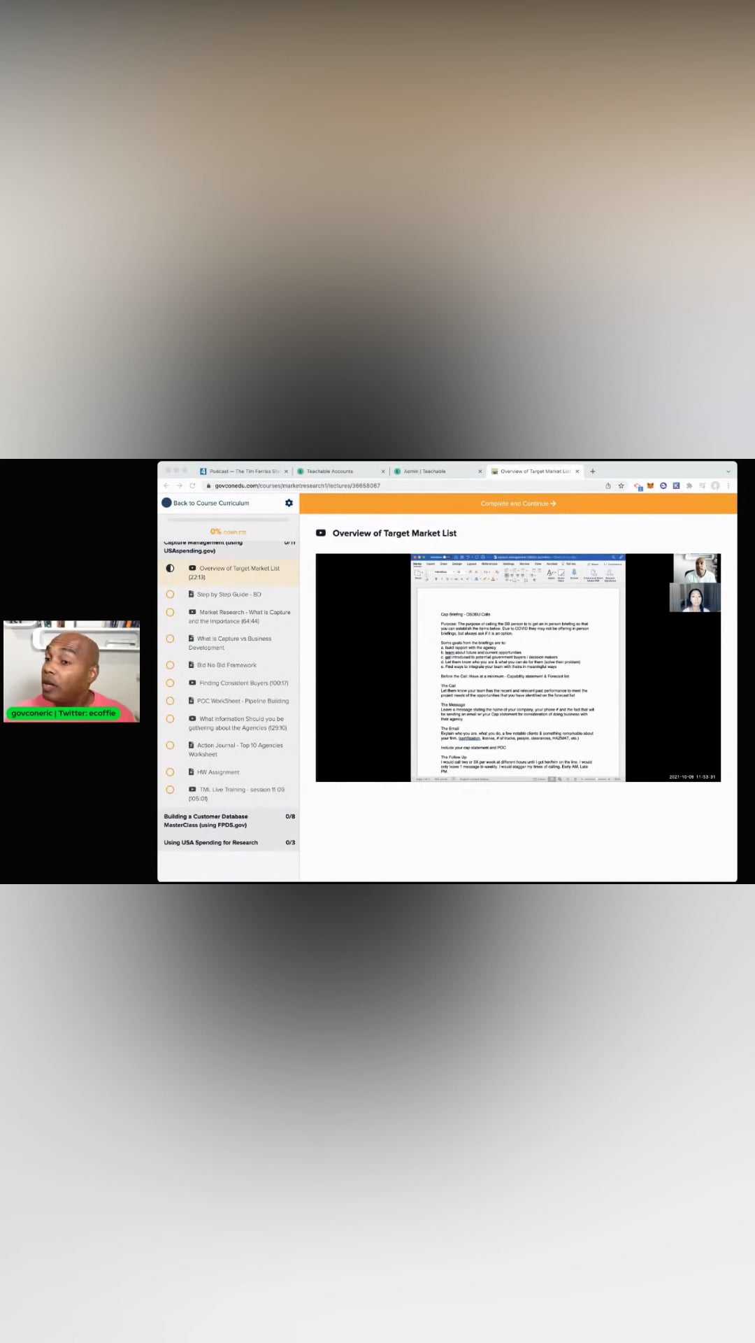 Capture vs business development on Vimeo