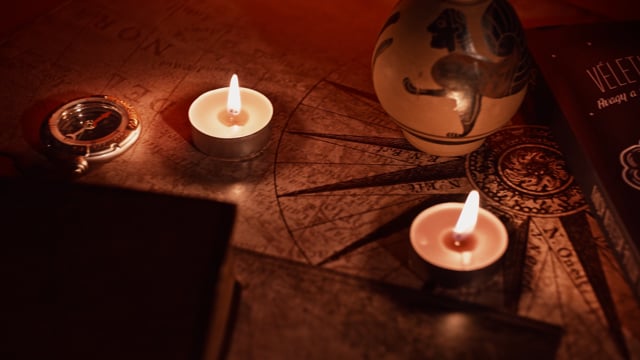 Book Candle Flame Compass - Free video on Pixabay