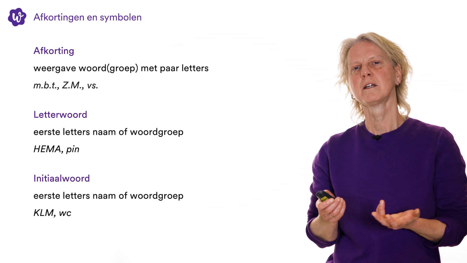 Afkorting, letterwoord, initiaalwoord, verkorting, symbool oefenen ...