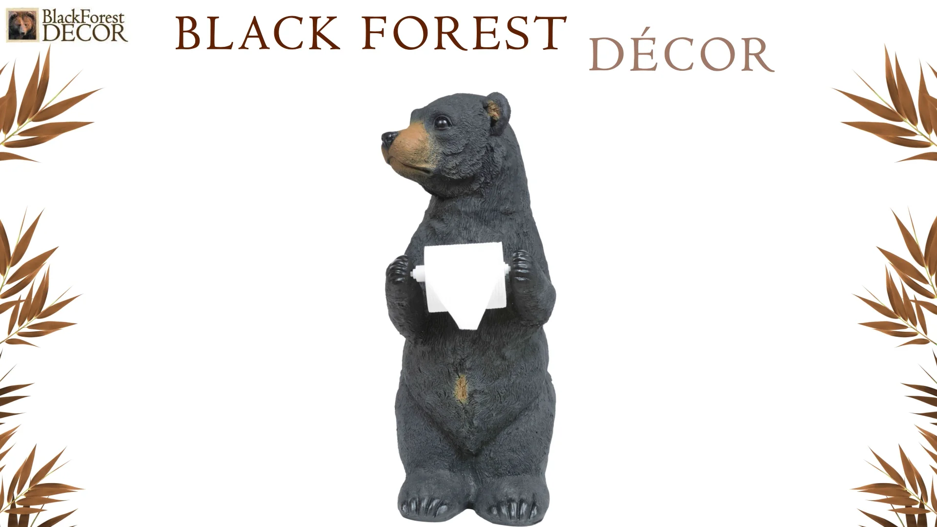 Black Bear Cub Standing Toilet Paper Holder | Black Forest Decor Black Bear Cub Standing Toilet Paper Holder | Black Forest Decor