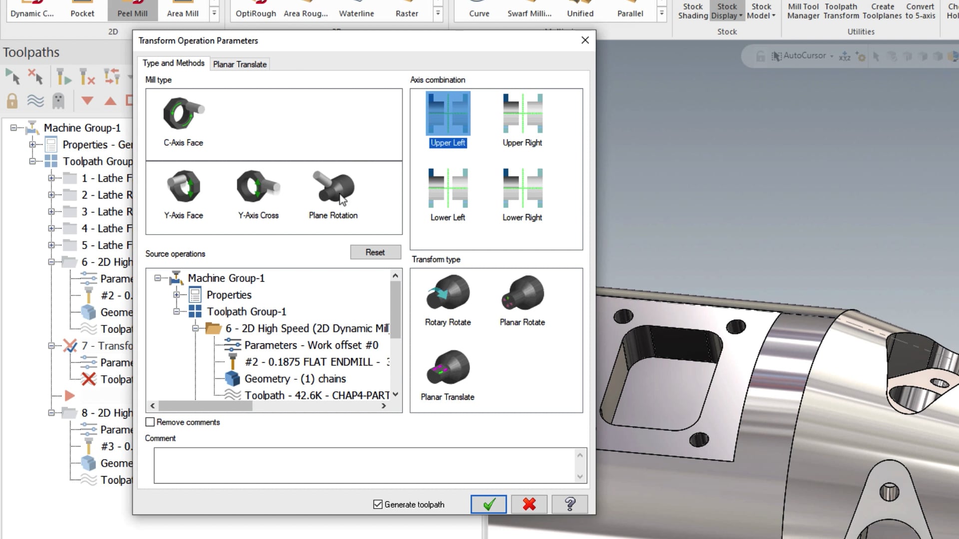 Mastercam 2022 Library - Toolpath Transform part 8 - Mill-Turn Mastercam 2022 Library - Toolpath Transform part 8 - Mill-Turn