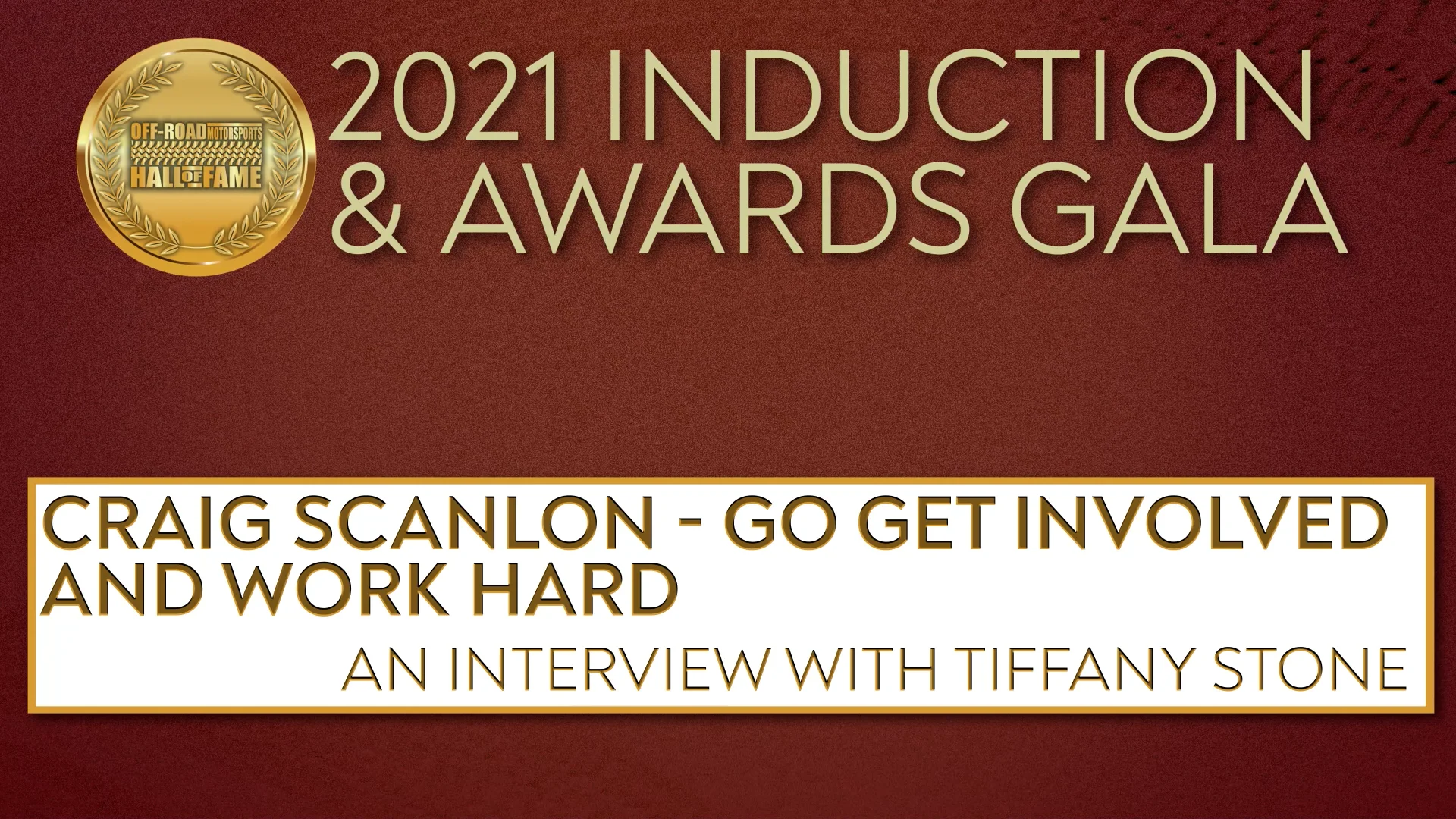 4 Wheel Parts CEO Craig Scanlon with Tiffany Stone at the 2021 ORMHOF ...