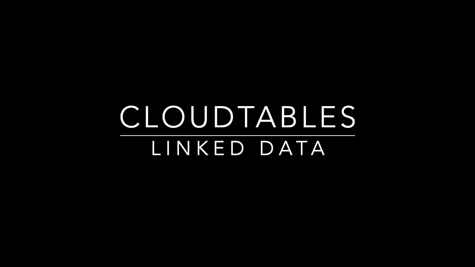 Linked data in CloudTables on Vimeo