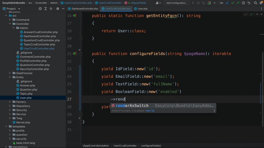 Configuring Fields > EasyAdmin! For an Awesomely Powerful Admin Area ...