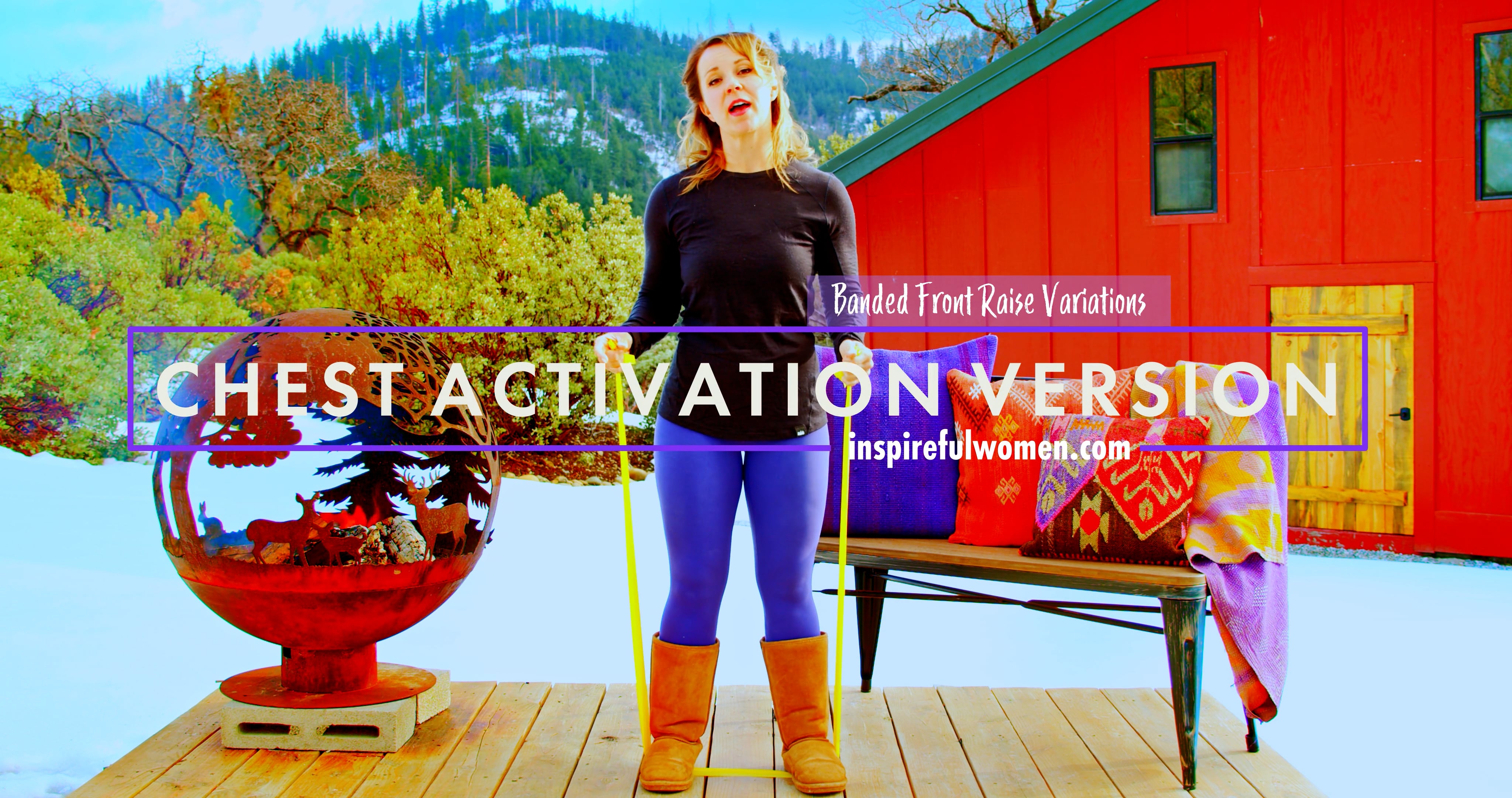 Pec major activation adduction banded front raise resistance band ...