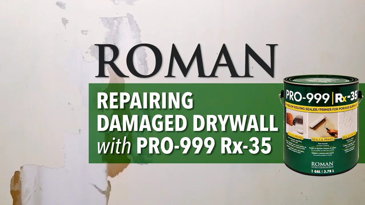 Repairing Damaged Drywall with PRO-999 Rx-35