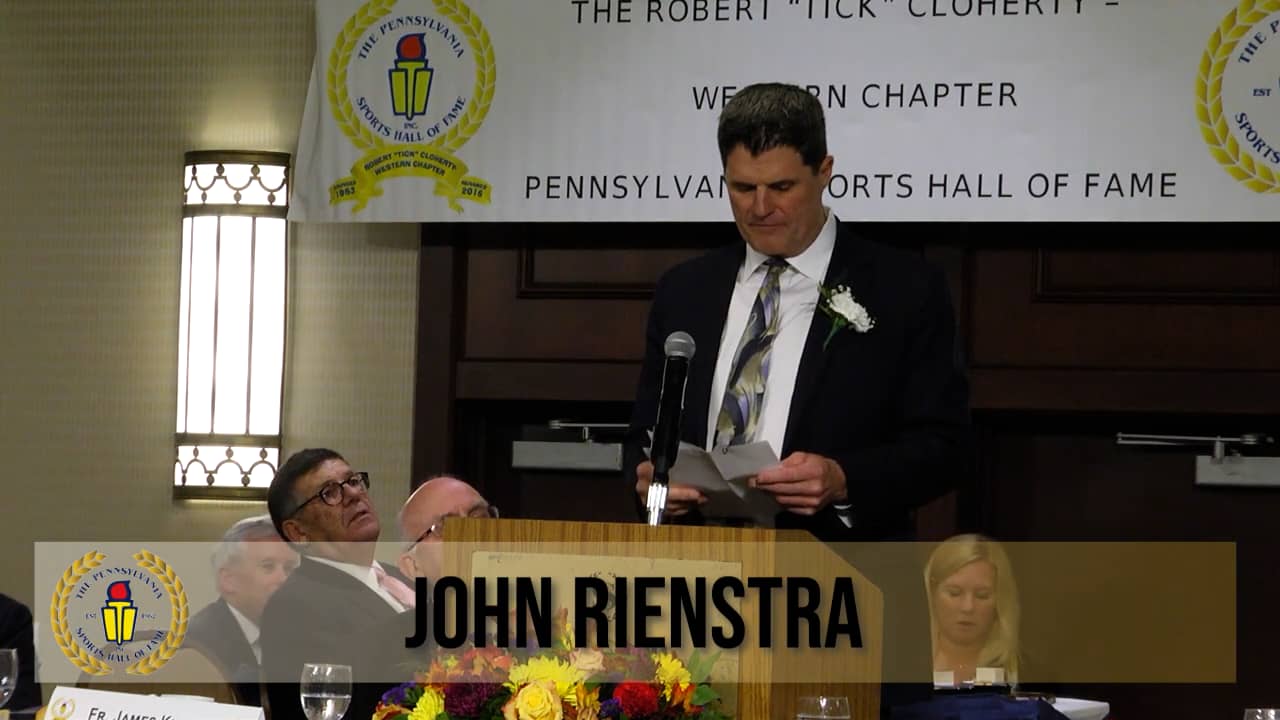 John Rienstra Hall of Fame Induction Speech on Vimeo
