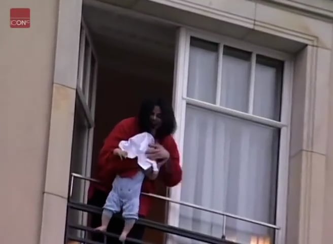 Michael Jackson dangles his baby over a hotel balcony.mp4 on Vimeo