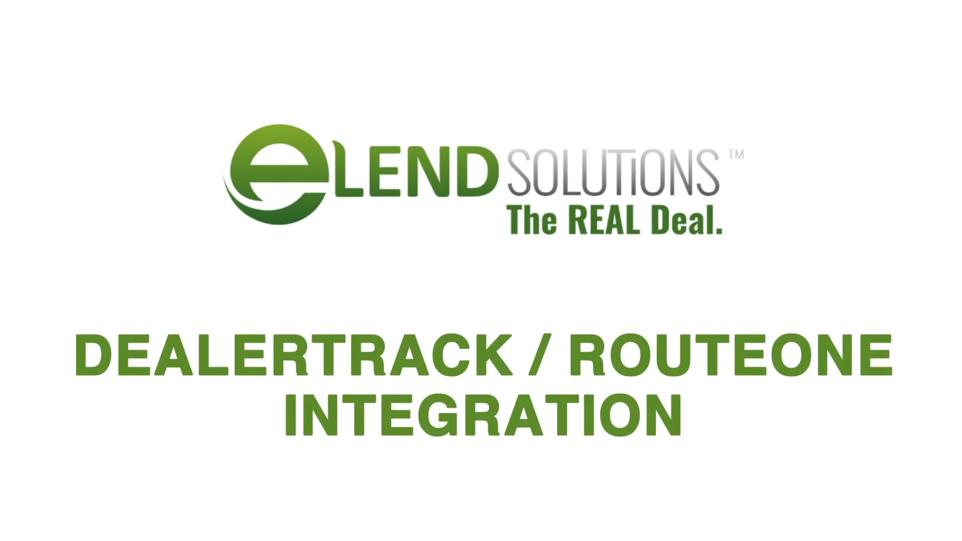 Dealertrack / RouteOne Integration on Vimeo