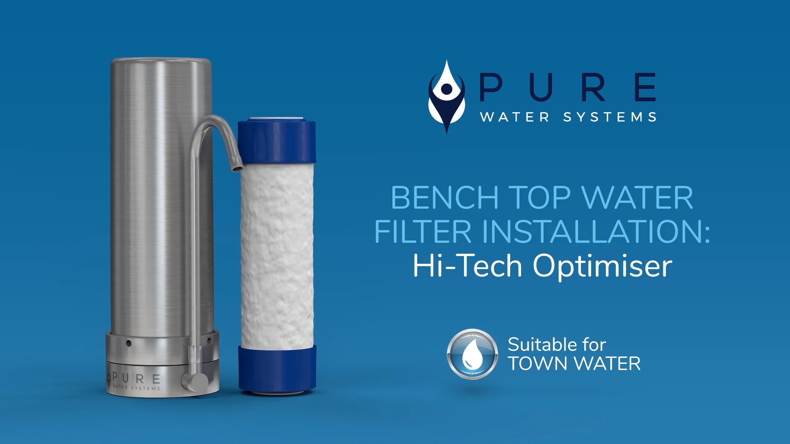 Stainless Steel Bench Top Water Filter Installation Video (Hi-Tech ...