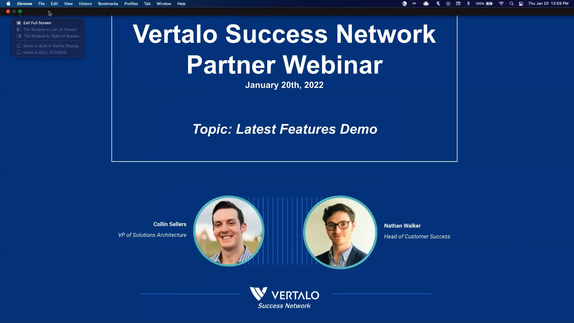 Vertalo Success Network Webinar | January 2022