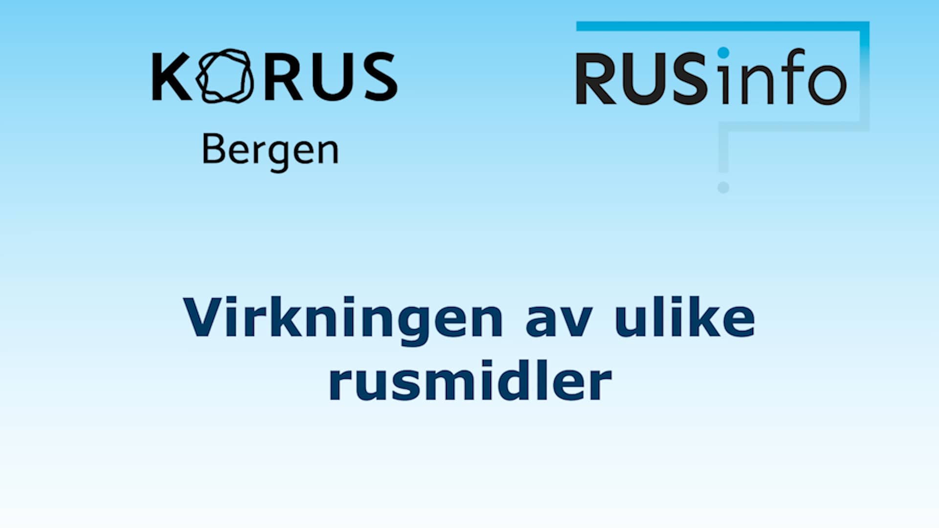 Virkningen av ulike rusmidler on Vimeo