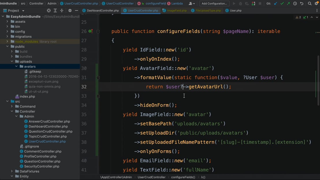 Controlling the "Formatted Value" > EasyAdmin! For an Awesomely Powerful Admin Area | SymfonyCasts
