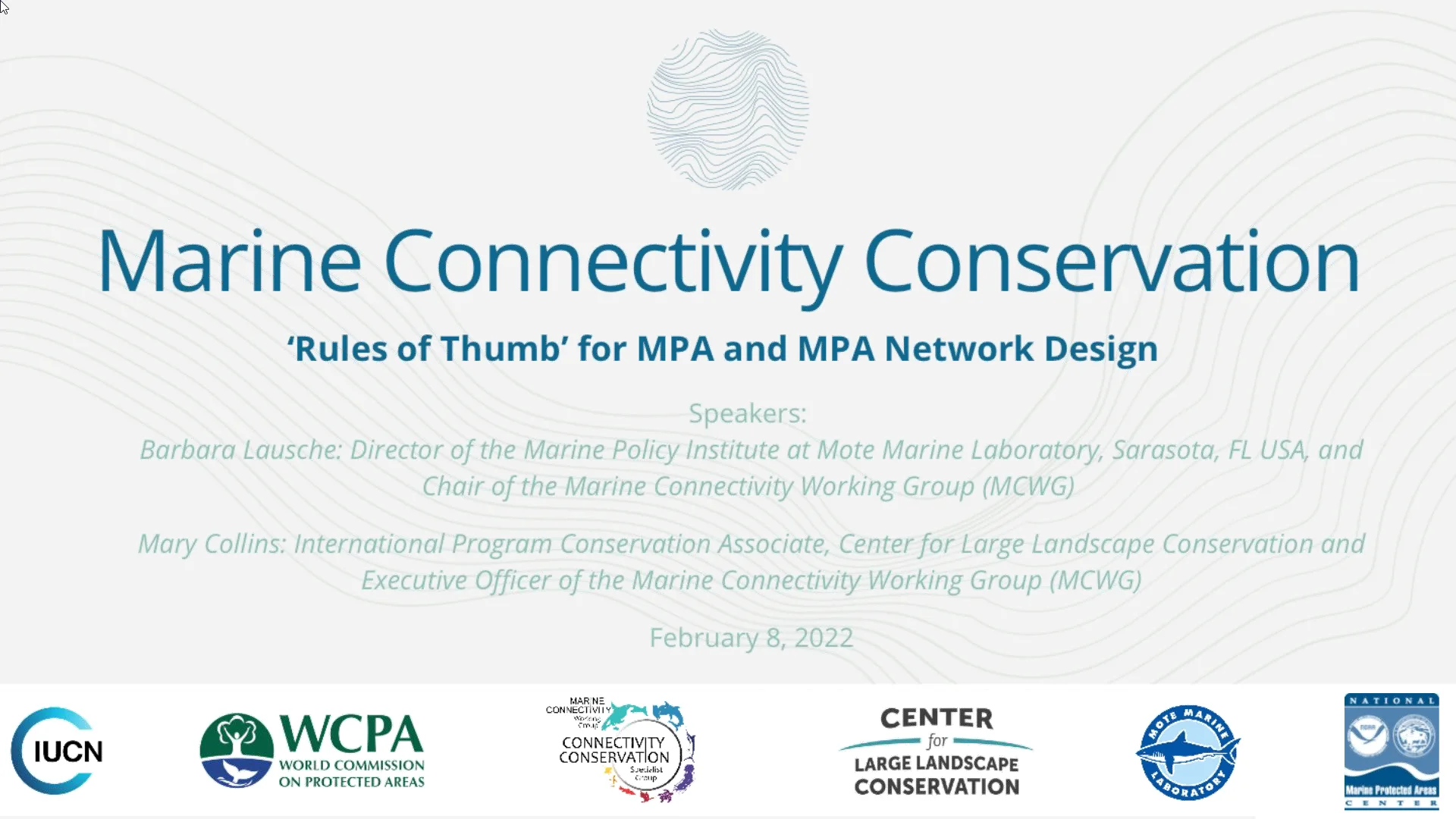 Marine Connectivity Conservation “Rules of Thumb” for MPA and MPA ...