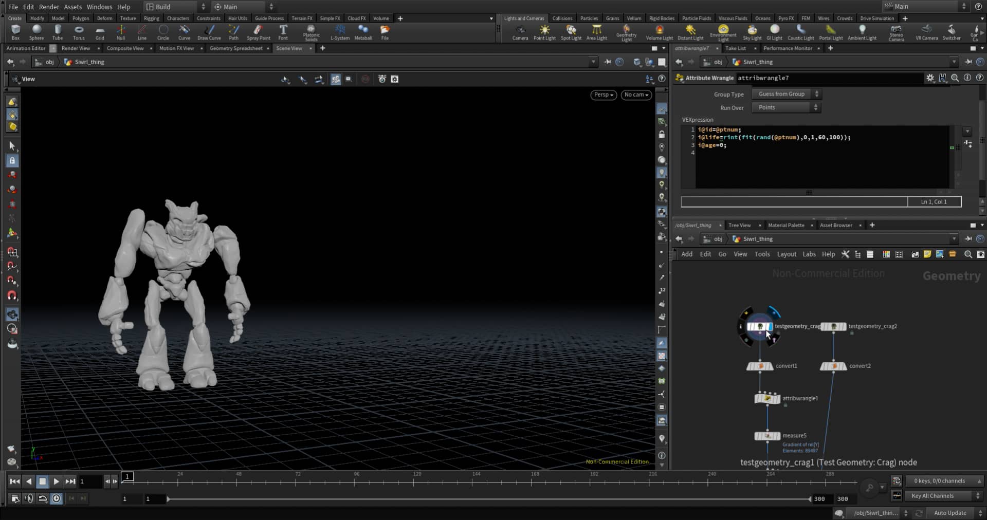 Swirling Particles effect Done using vex and attribwrangle in Houdini ...