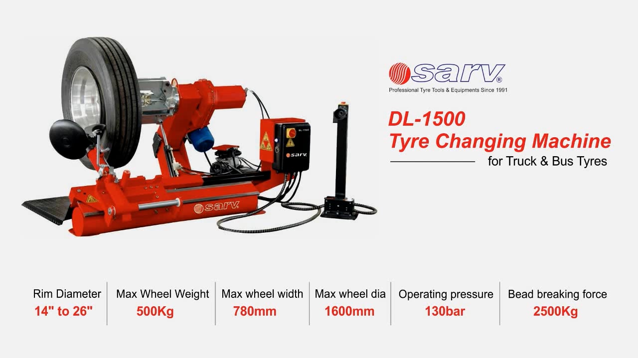 Automatic Truck Tyre Changer machine by SARV Garage Equipment on Vimeo