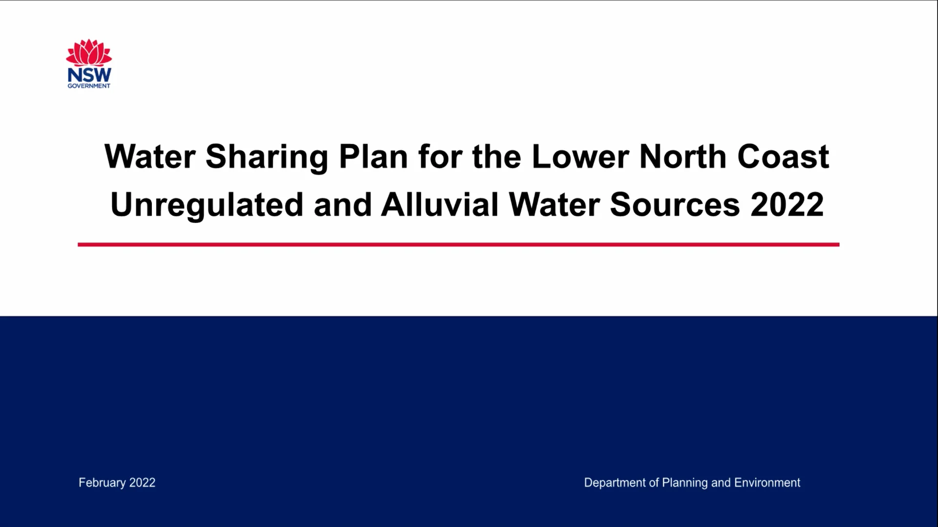 Water sharing plan for the Lower North Coast unregulated and alluvial ...