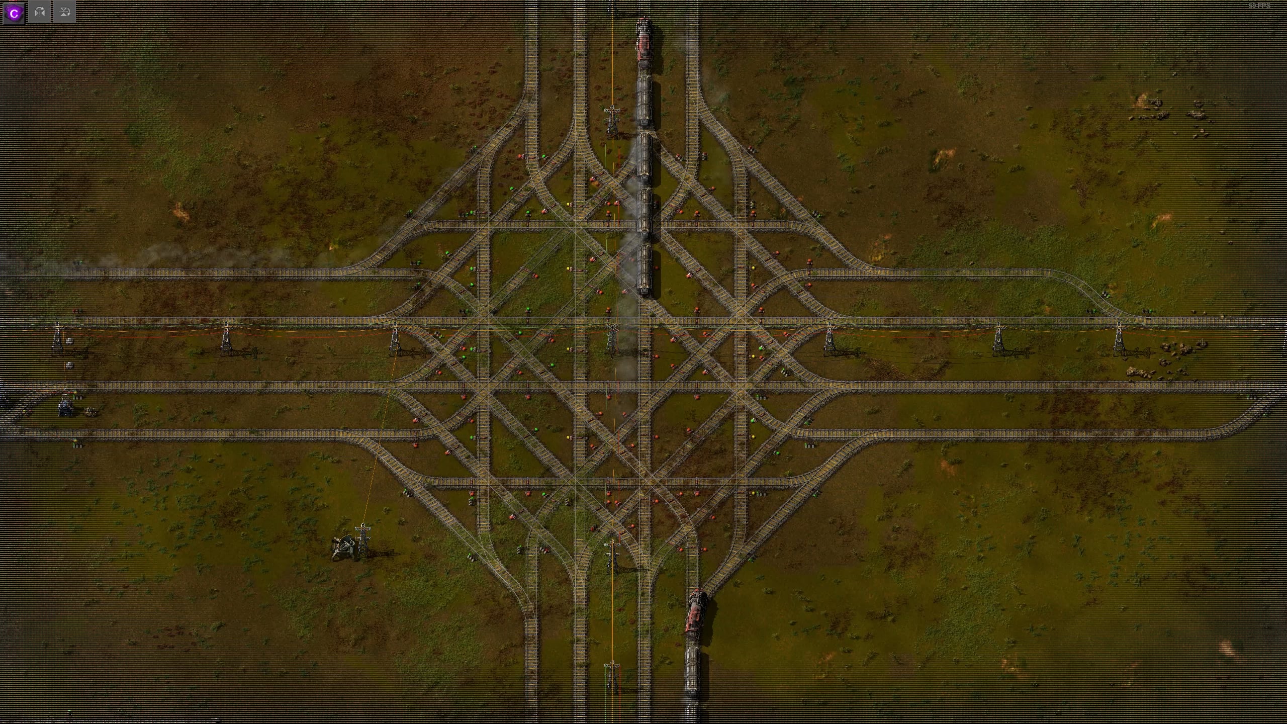 Factorio 4-way 4-lane intersection on Vimeo
