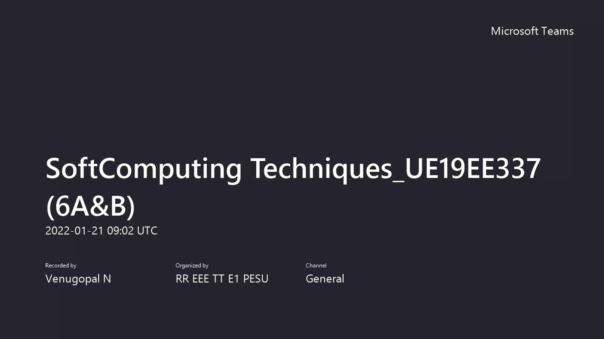 UE19EE337_21012022_CLASS#6_VG on Vimeo