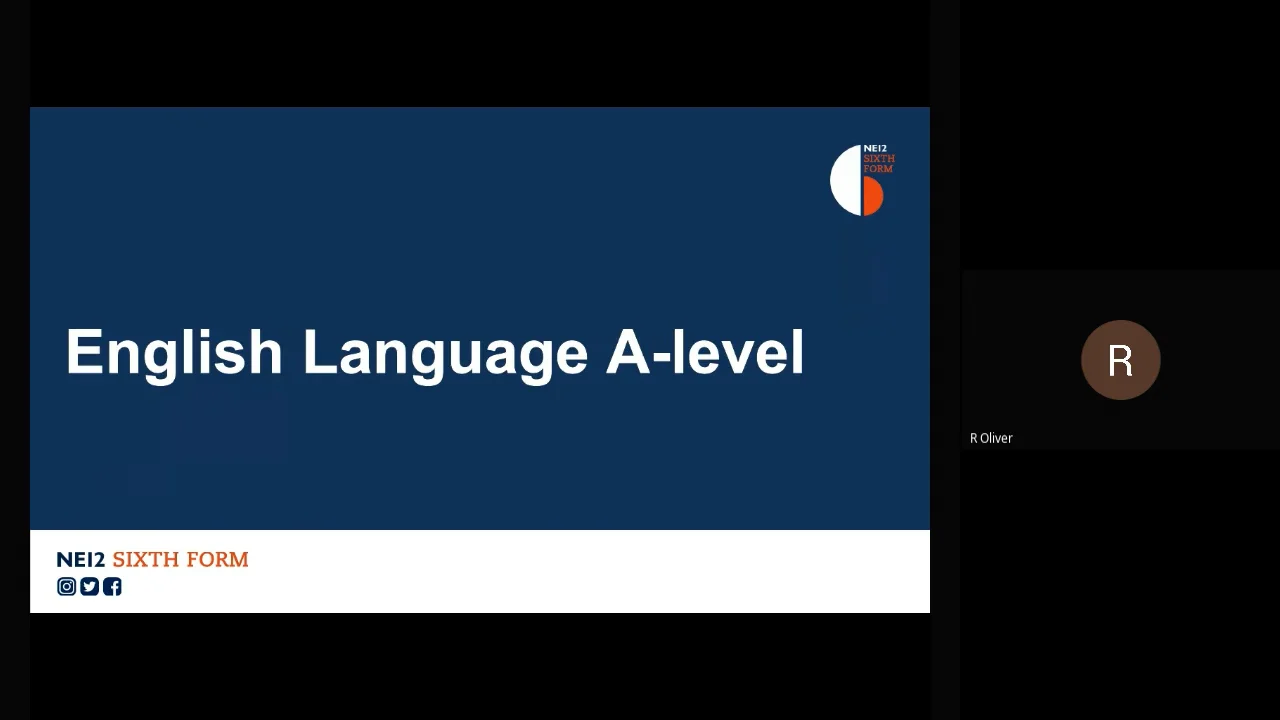 English Language A Level on Vimeo
