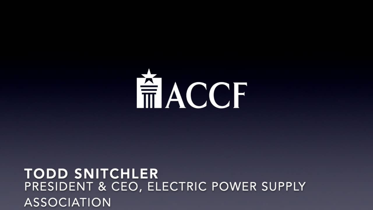 ACCF Webinar with Todd Snitchler, President & CEO, Electric Power ...
