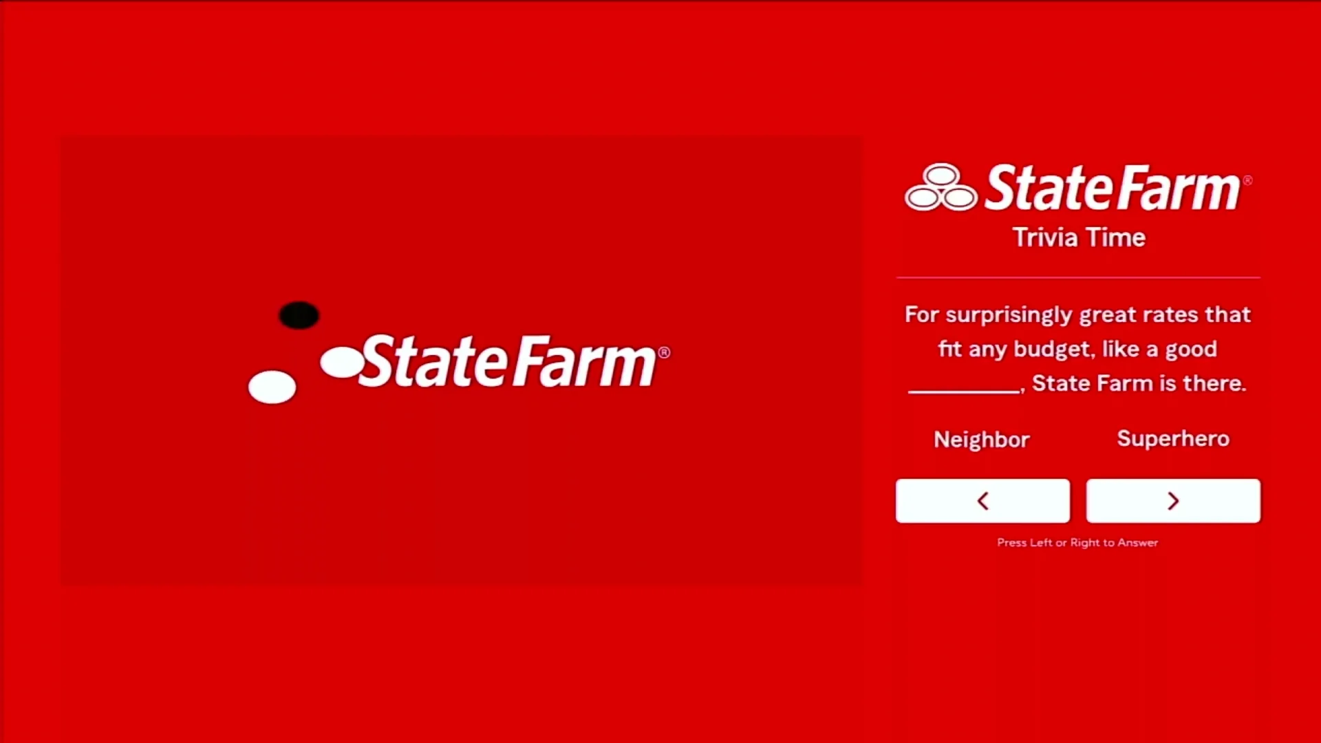 Insurance/Healthcare/Pharma - State Farm - Q1 2022 (Peacock Trivia ...