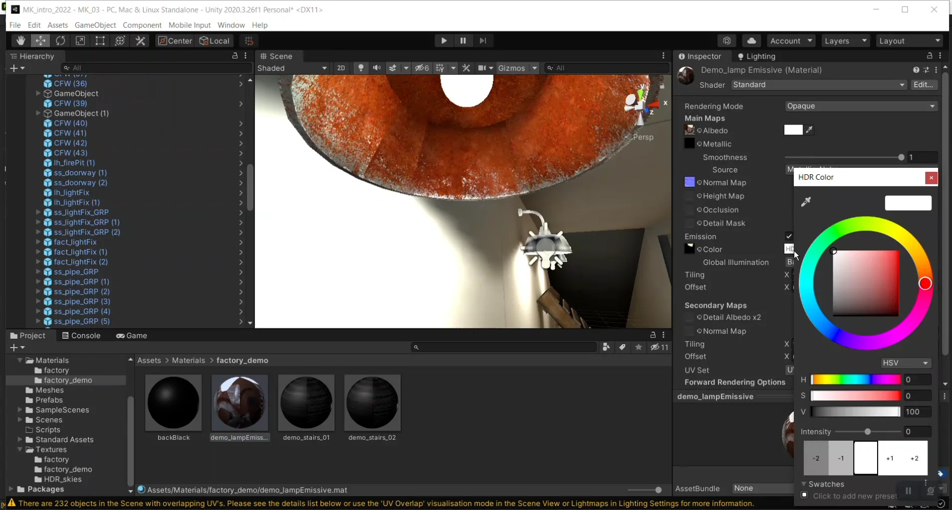 64. Assigning emissive maps to our light bulbs on Vimeo