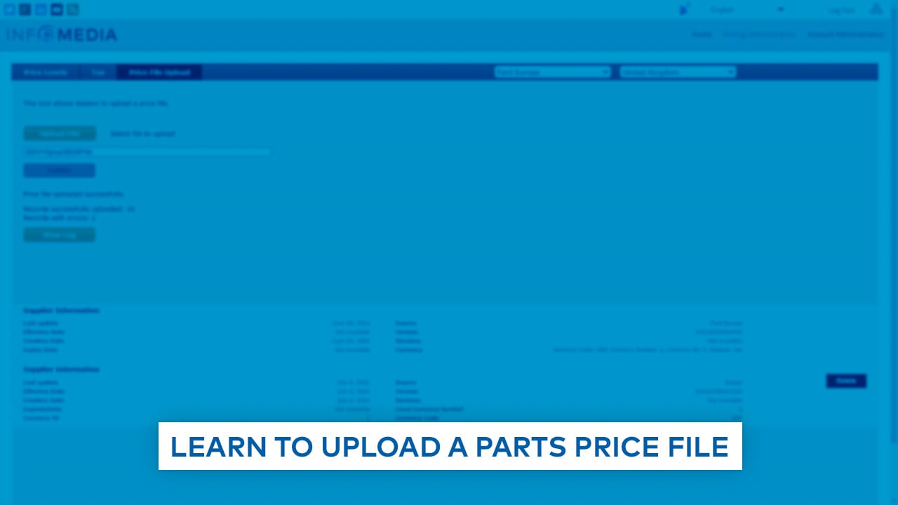 Learn to Upload a Parts Price File