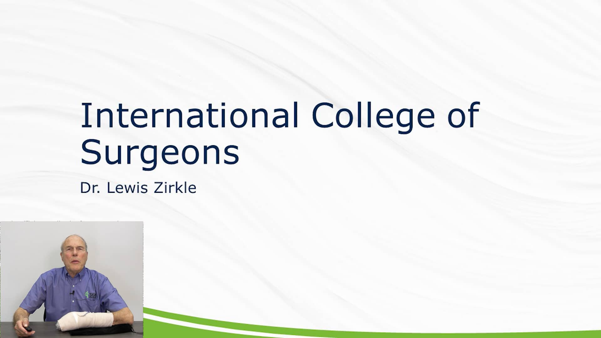 Dr. Lewis Zirkle International College of Surgeons on Vimeo