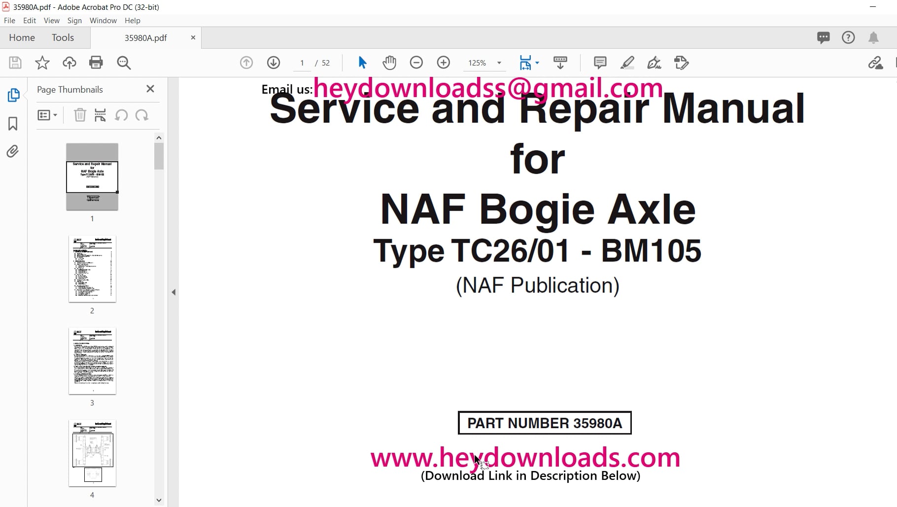 Tigercat NAF Bogie Axle Type TC2601 - BM105 Service & Repair Manual - PDF DOWNLOAD on Vimeo