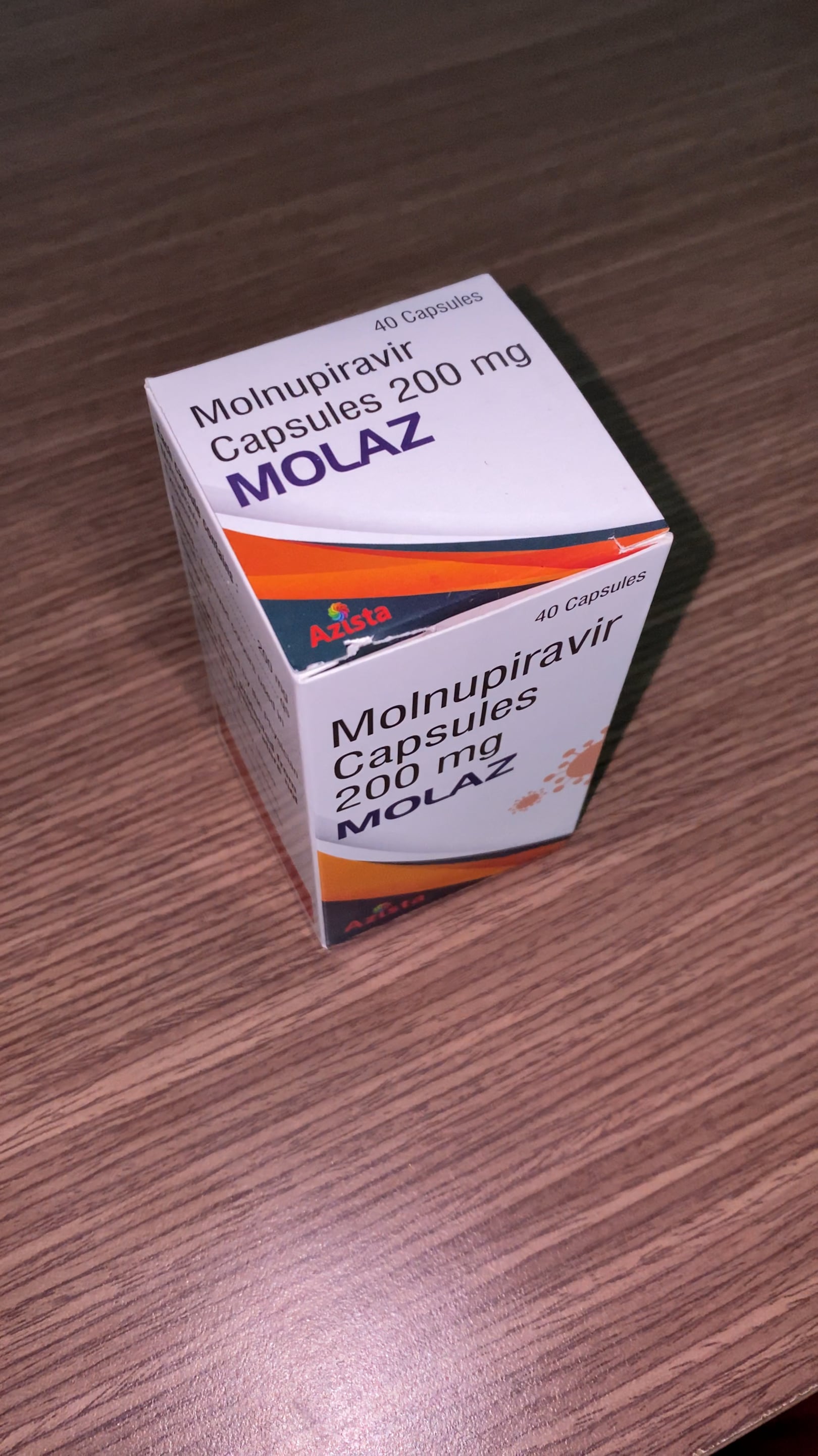 Thuốc Molaz Molnupiravir Capsule 200mg h/40 viên của Azista điều trị ...