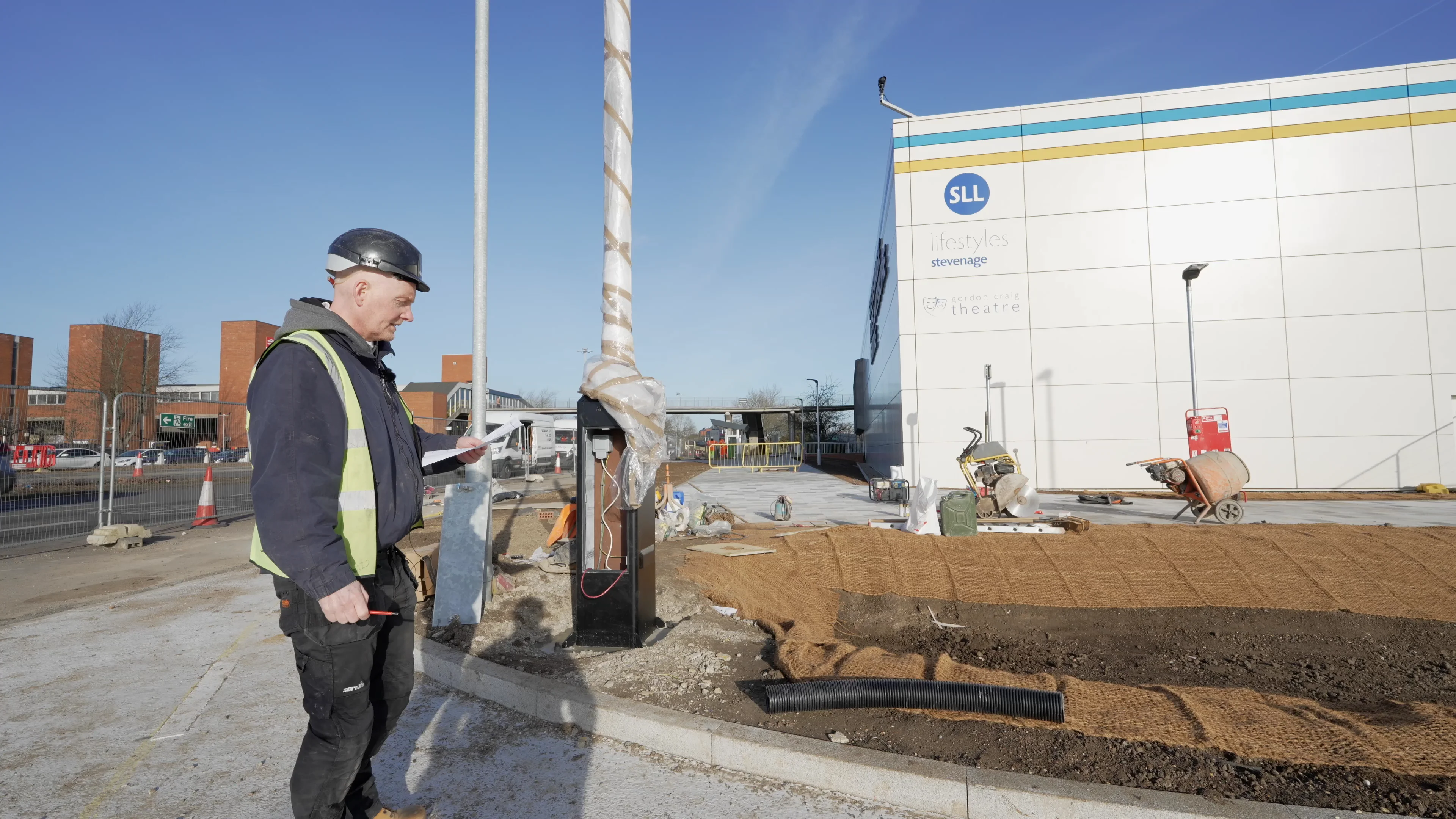 Stevenage Bus Interchange - Electrical Installation - External.mp4 on Vimeo