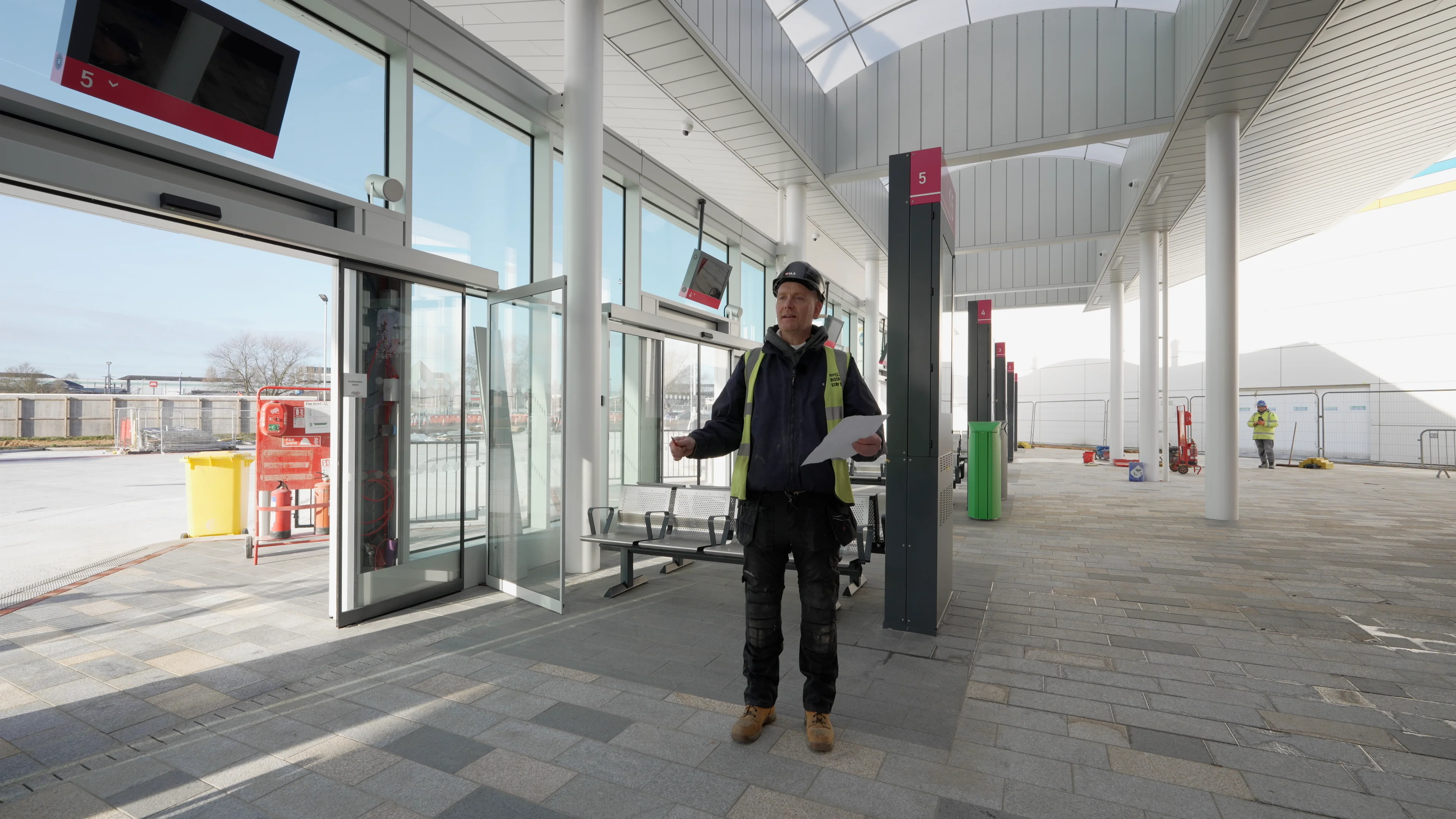 Stevenage Bus Interchange - Electrical Installation - Canopy.mp4 on Vimeo