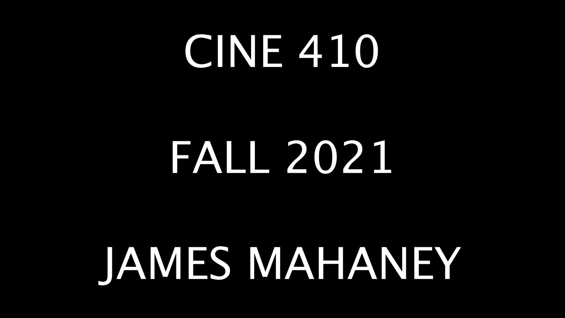 James Mahaney Fall 2021 Film Vignette Combo on Vimeo