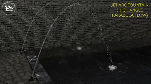 Jet arc fountain [high angle parabola flow] [volume 1]